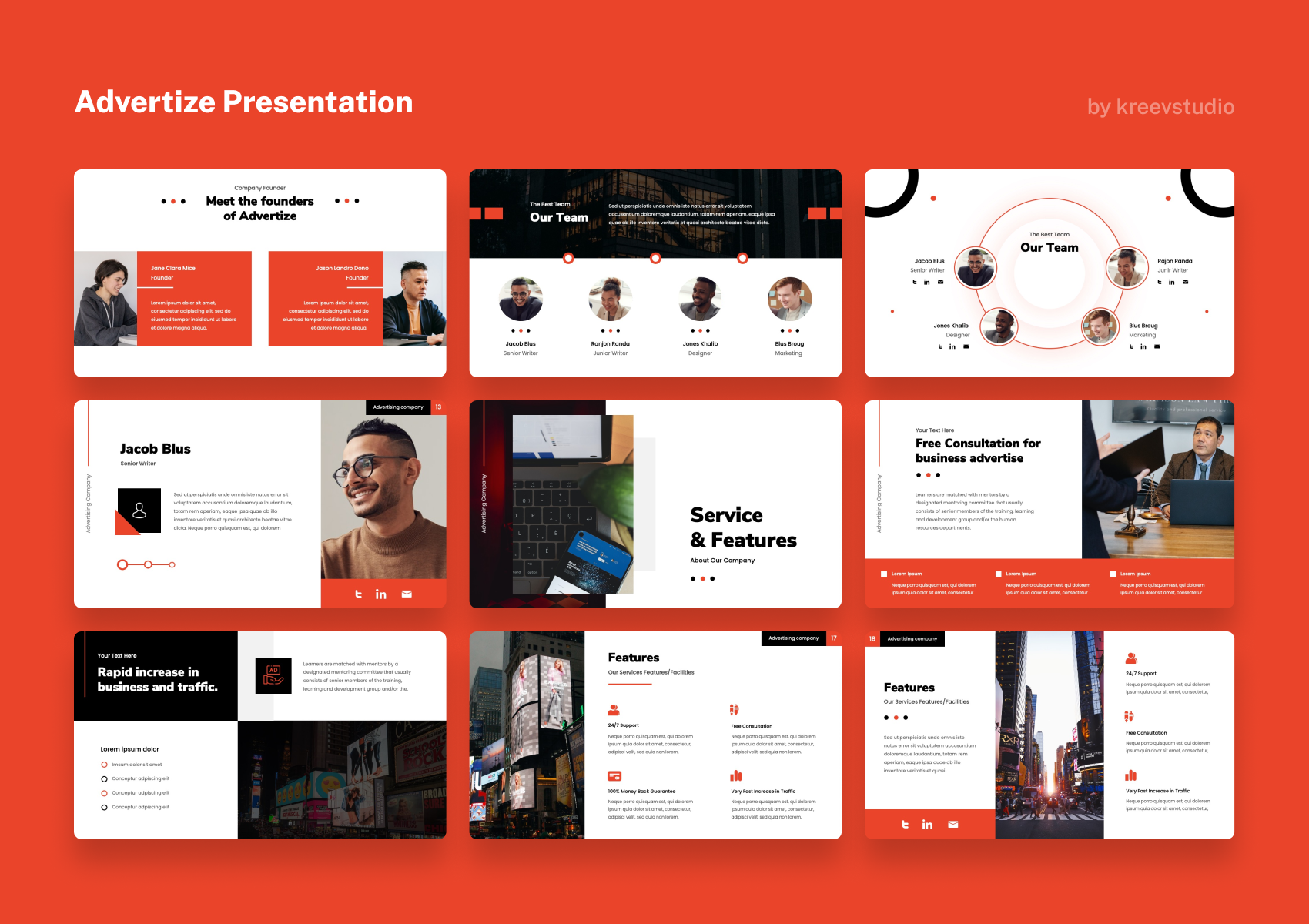 Advertize - Advertising Power Point Presentation, Presentation Templates