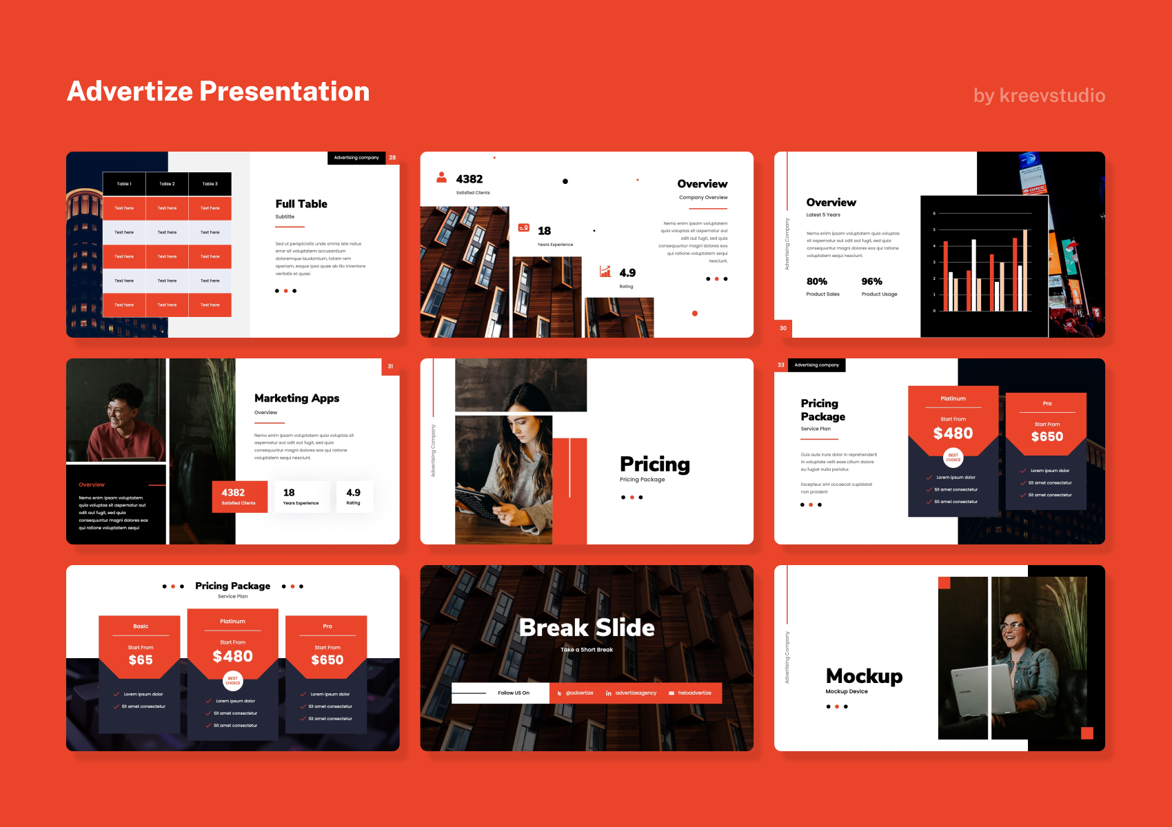 Advertize - Advertising Power Point Presentation, Presentation Templates