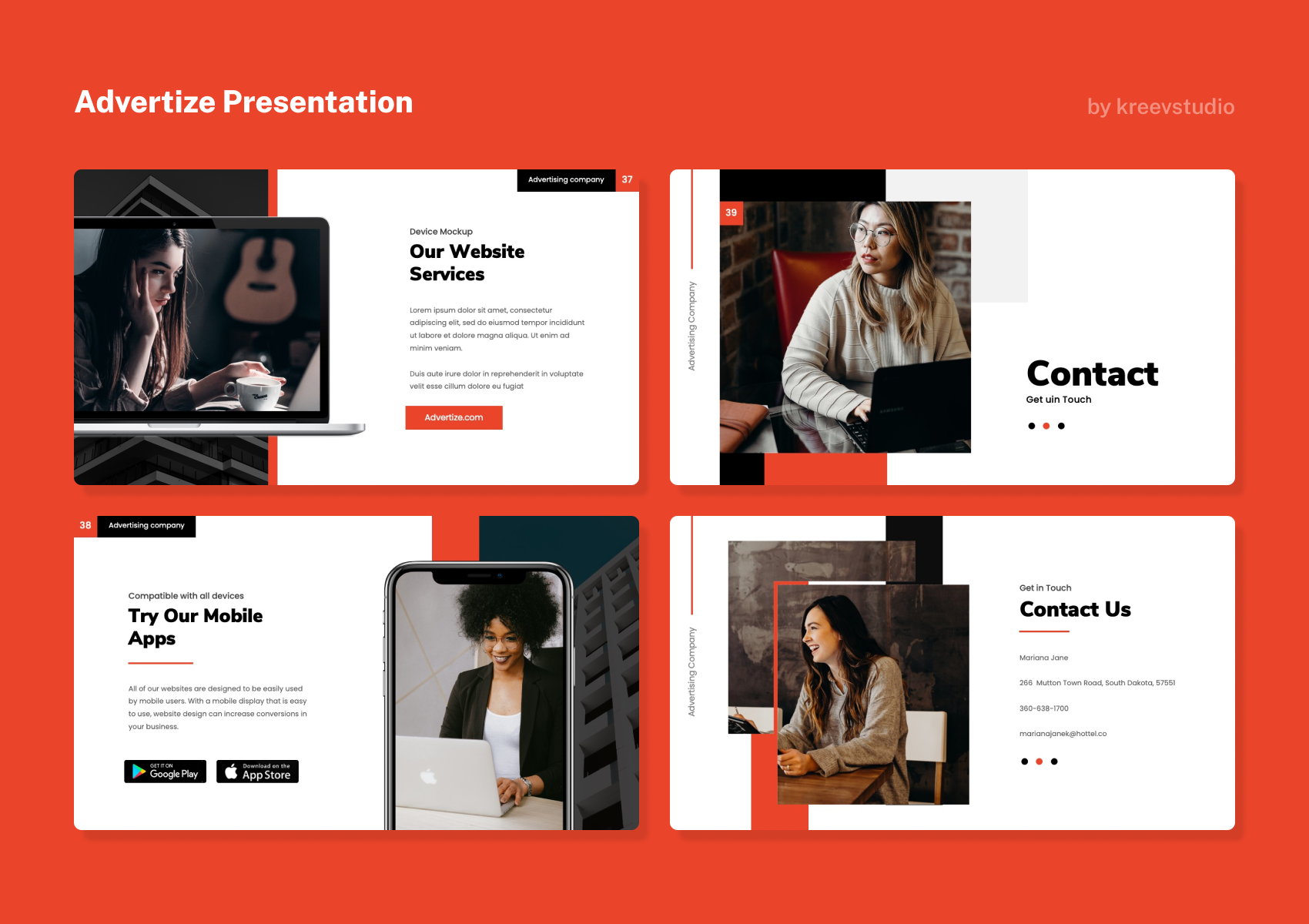 Advertize - Advertising Google Slides Presentation, Presentation Templates