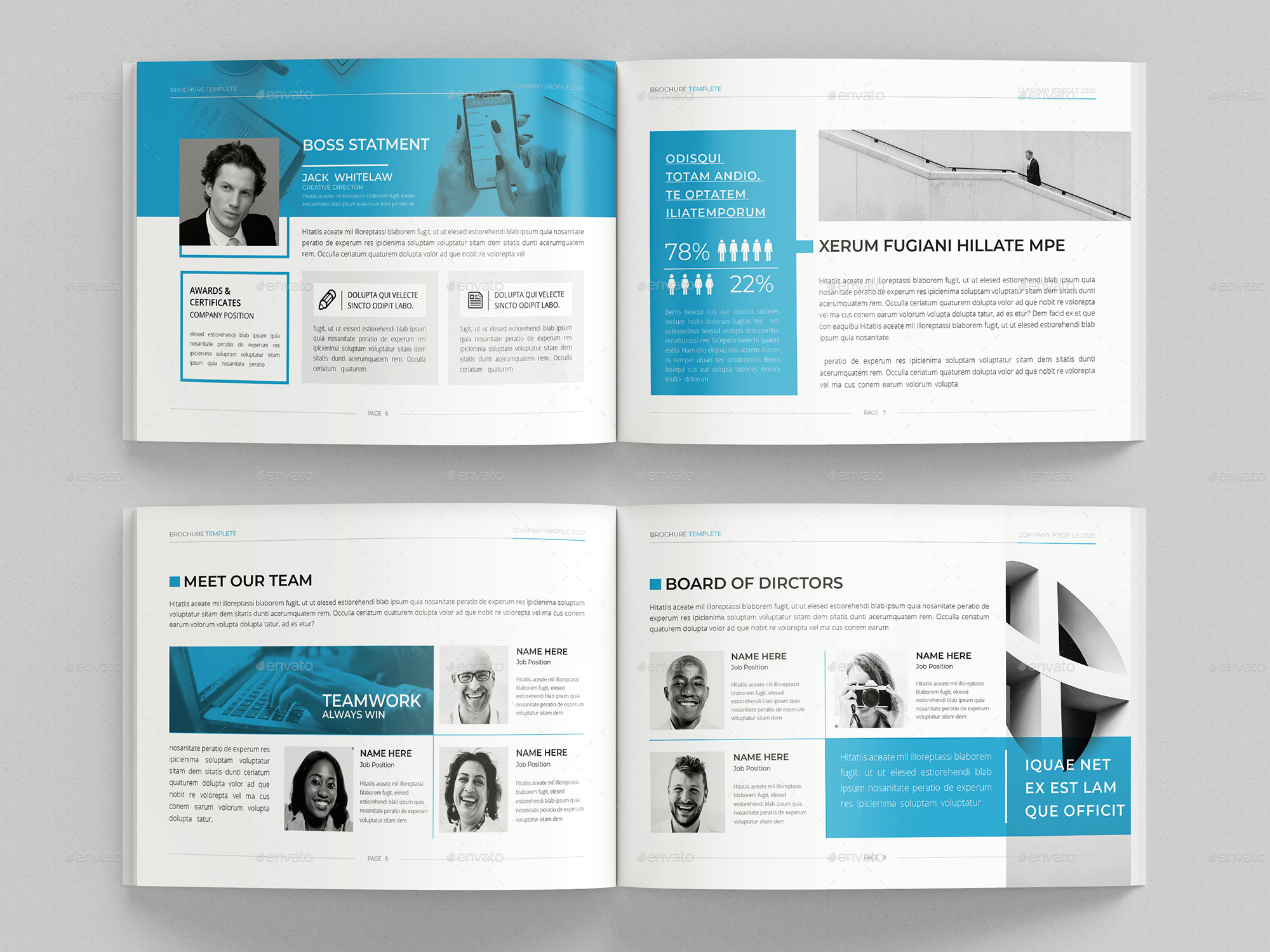 A5 Word Profile Brochure, Print Templates | GraphicRiver