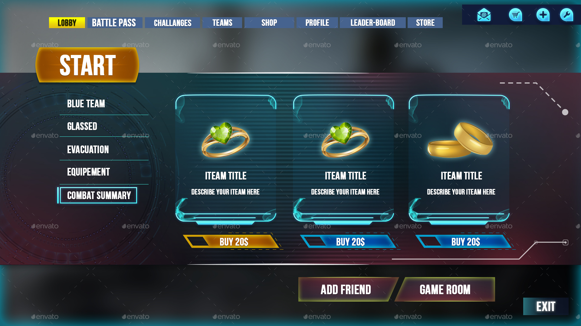 Sci-Fi Game Ui Pack, Game Assets | GraphicRiver