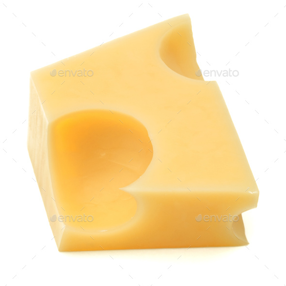 Cubes of cheese. Cheese block isolated on white background cutout Stock ...