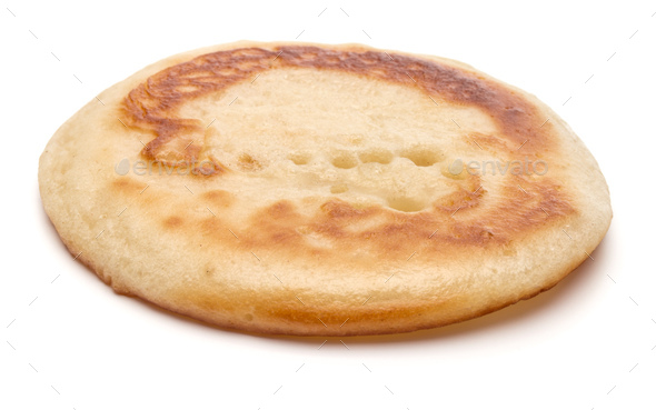 One pancake isolated on white background cutout. Stock Photo by natika