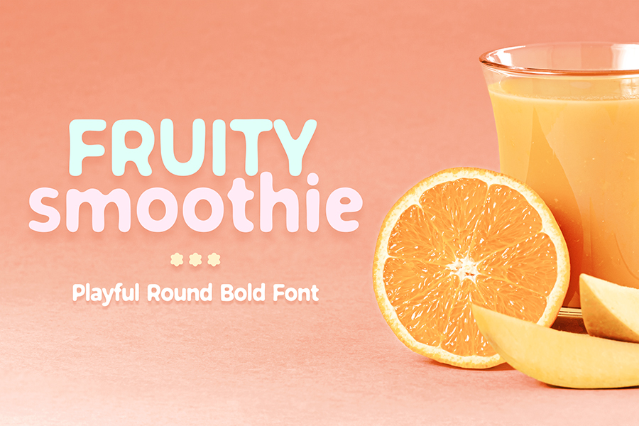 Fruity Smoothie Font, Fonts | GraphicRiver