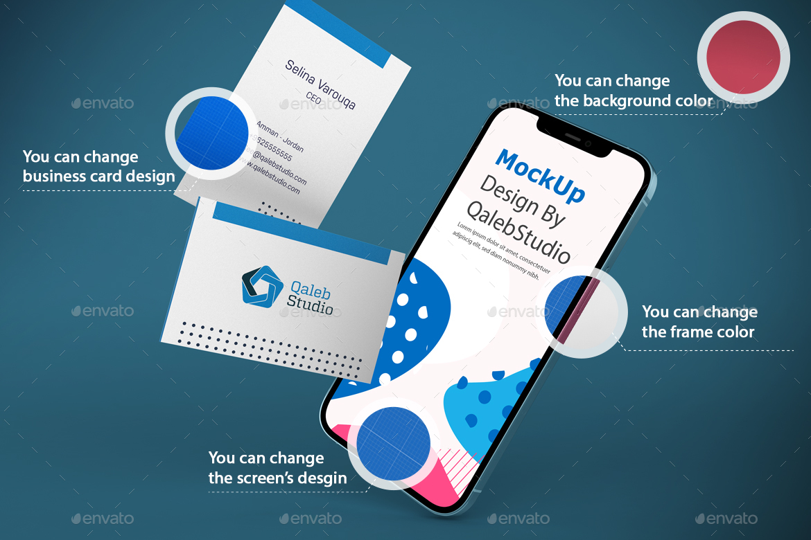 Phone 12 & Business Cards, Graphics | GraphicRiver