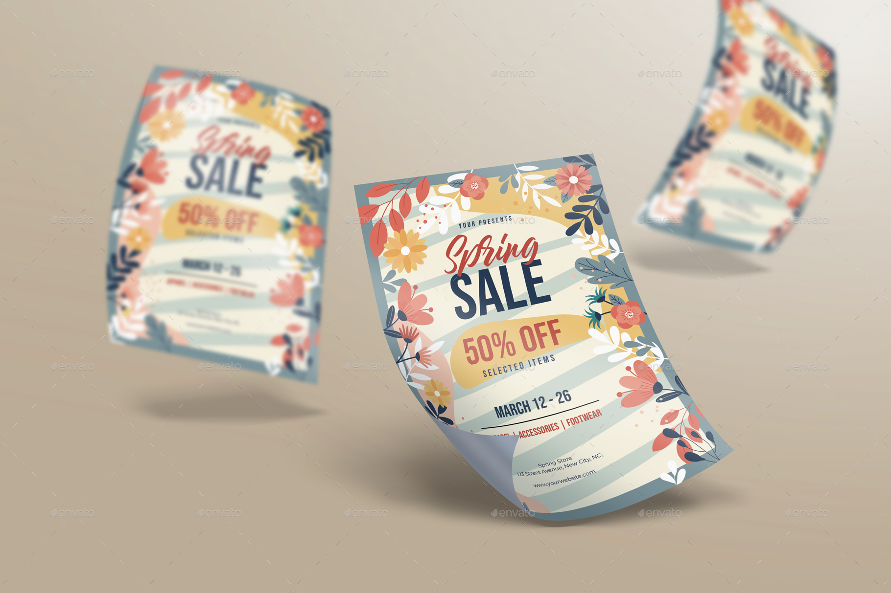 Spring Sale Flyers Template, Print Templates | GraphicRiver
