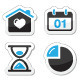 Internet, web icons as labels, Vectors | GraphicRiver