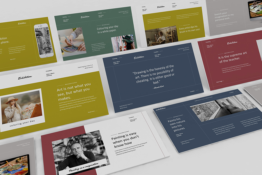 Colour Book Minimalist Keynote Presentation Template, Presentation ...