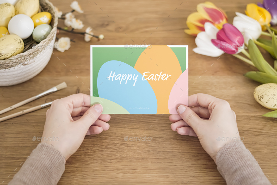 Easter Card Mockup, Graphics | GraphicRiver