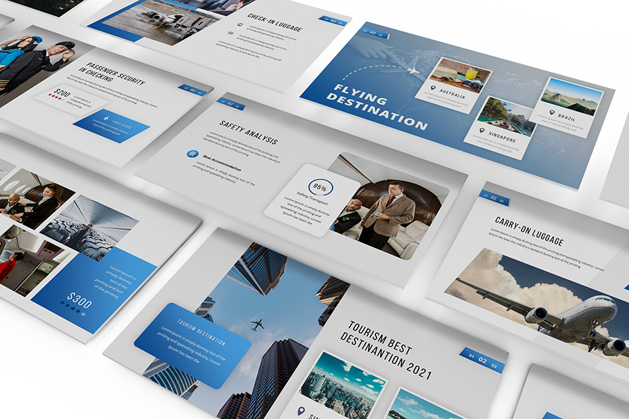 Flight A315 Powerpoint Presentation Template, Presentation Templates
