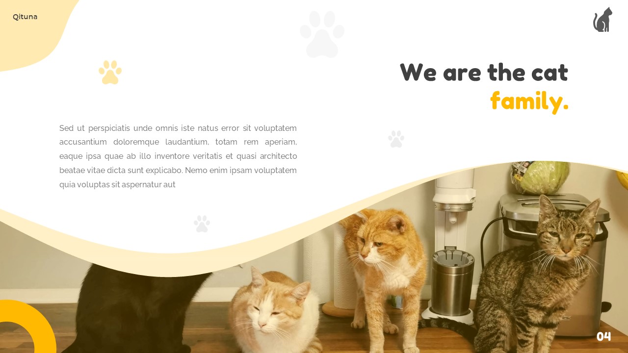 Qituna - Cat animal PowerPoint Template, Presentation Templates ...