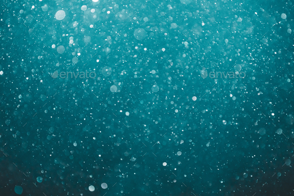Blue Background Abstract Raindrop, Water, Splashes, Spray. Bokeh Dust ...