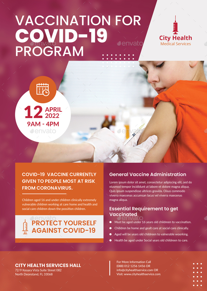 Vaccination Flyer, Print Templates | GraphicRiver