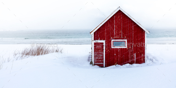 A Red Cabin Stock Photo by dslrno | PhotoDune