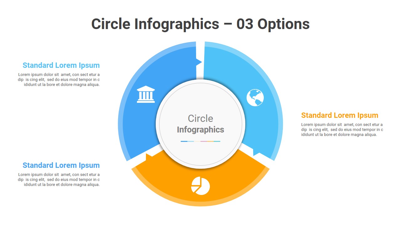 Circle Infographics PowerPoint Diagrams Template, Presentation Templates