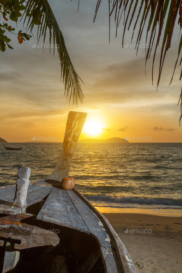 Beautiful sunrise in Rawai on the island of Phuket Stock Photo by Netfalls