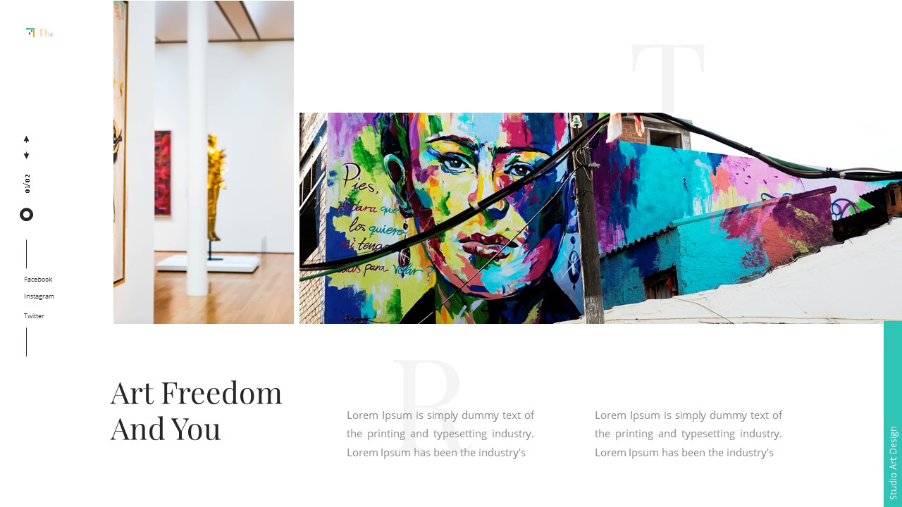 Dia Art Gallery Google Slides Template by Focusdesigntem | GraphicRiver