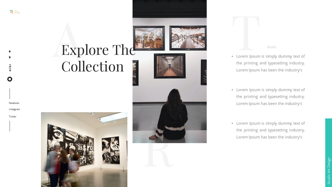 Dia Art Gallery Google Slides Template by Focusdesigntem | GraphicRiver