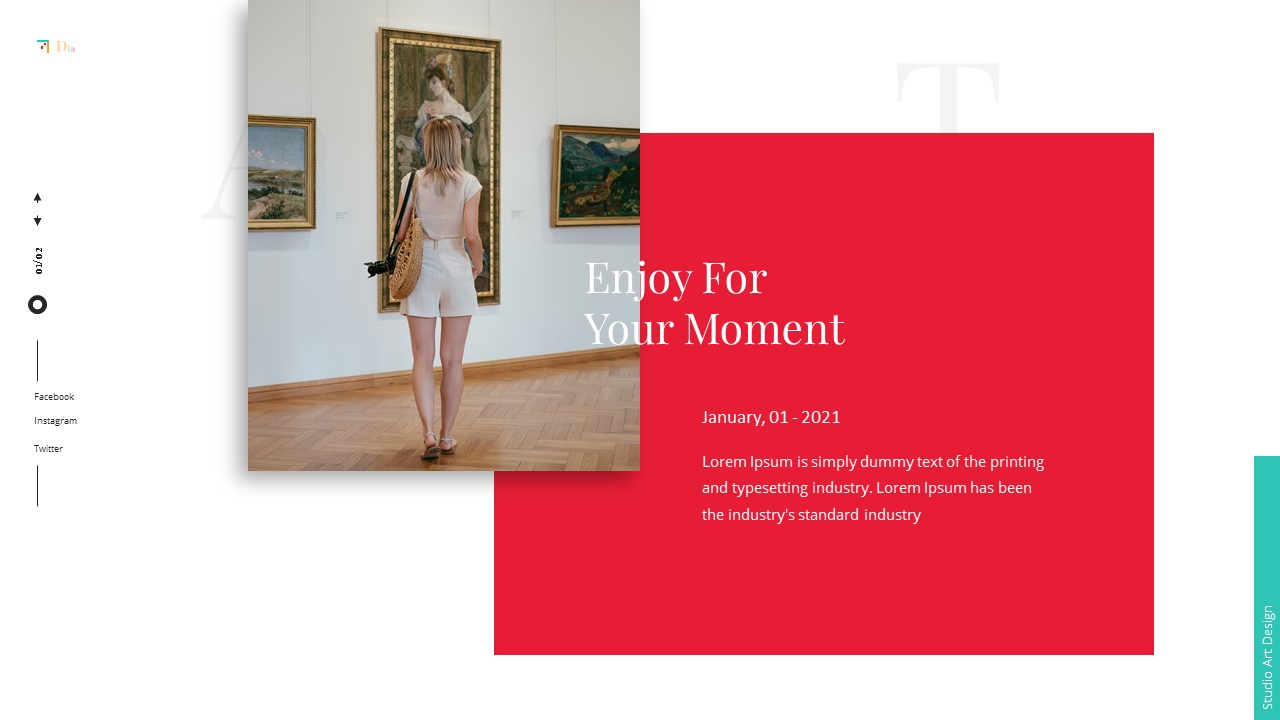 Dia Art Gallery Google Slides Template by Focusdesigntem | GraphicRiver