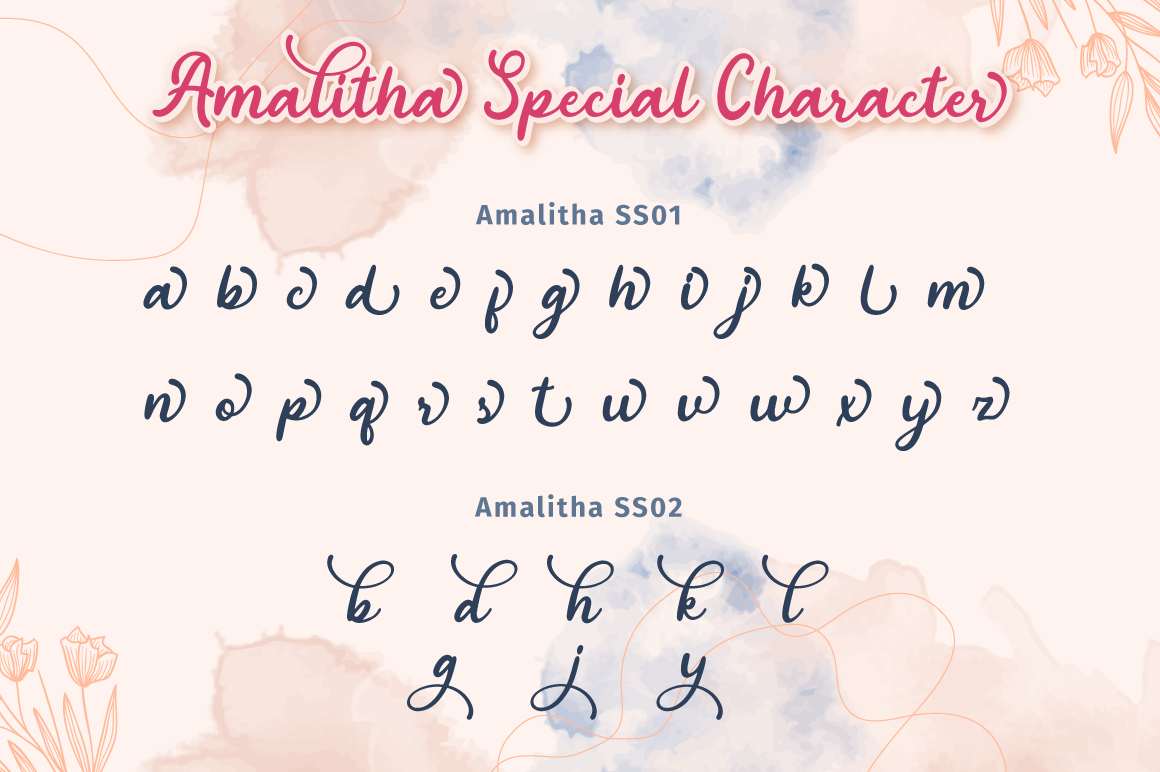 Amalitha - Layered Script Font, Fonts | GraphicRiver