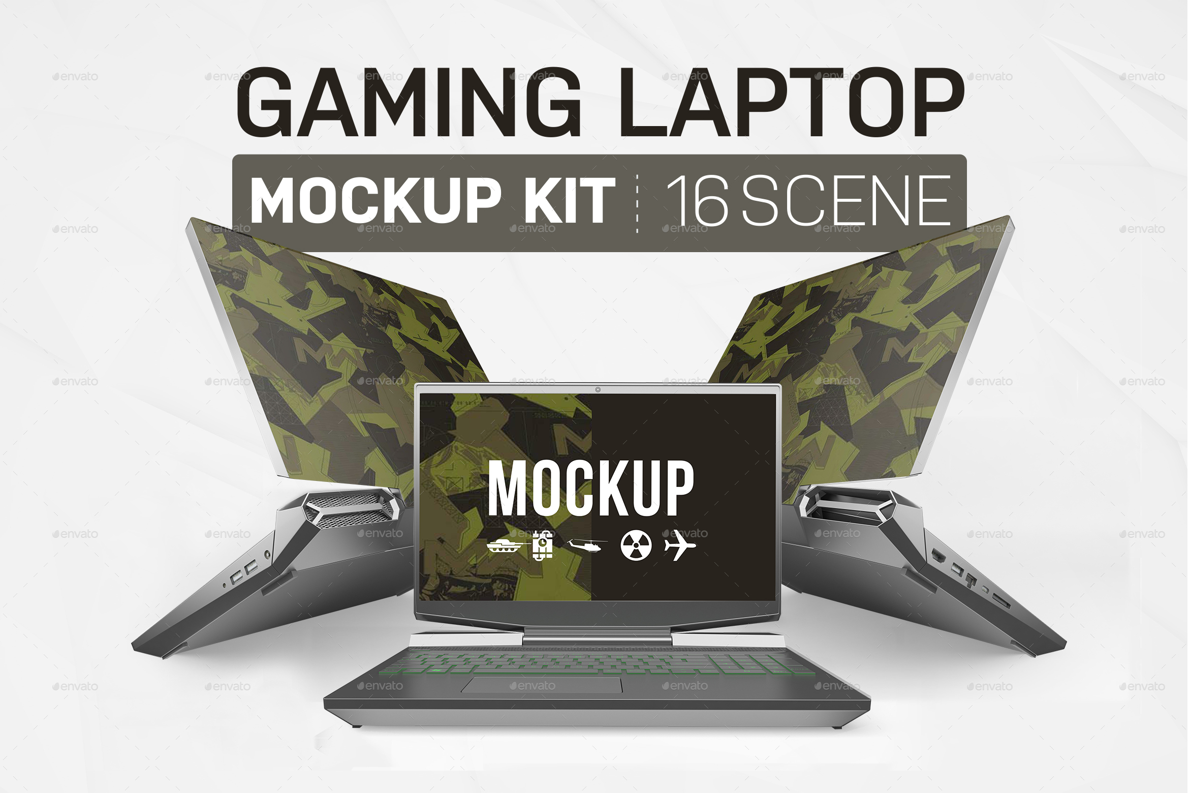 Gaming Laptop Kit, Graphics | GraphicRiver