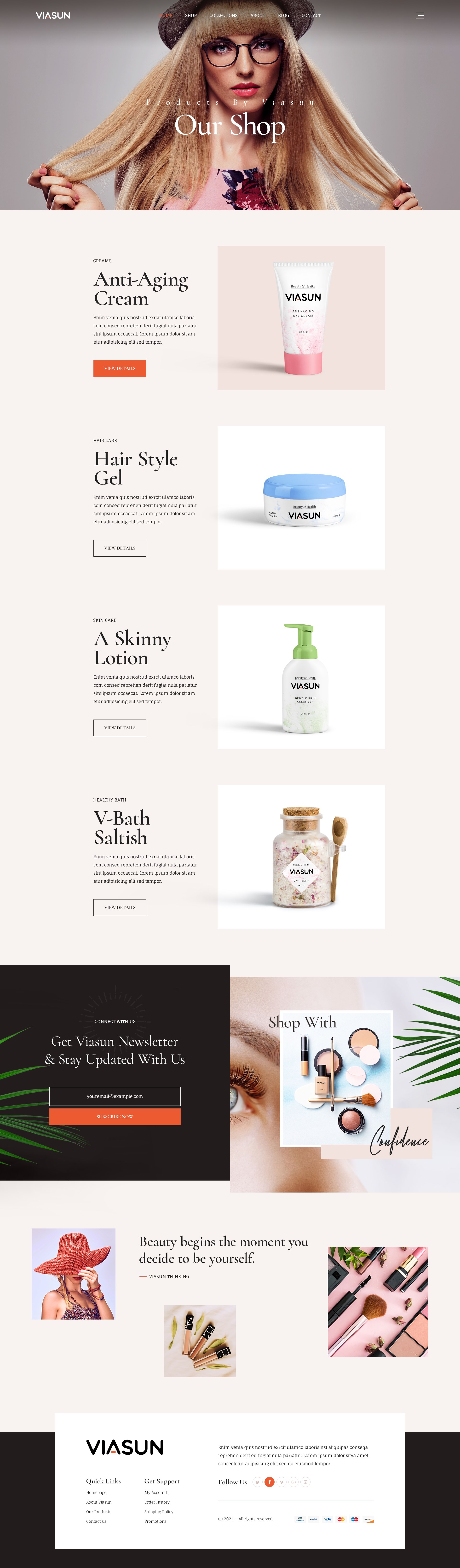 Viasun - Creative Cosmetic Store FIGMA by Templines | ThemeForest