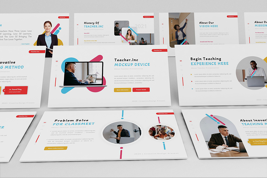 Teacher.Inc Google Slides Presentation Template, Presentation Templates