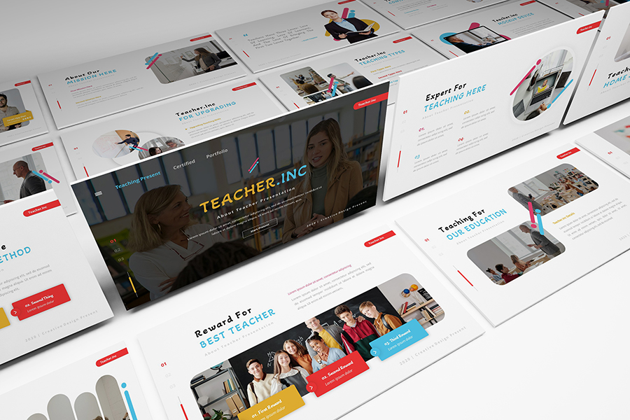 Teacher.Inc Google Slides Presentation Template, Presentation Templates