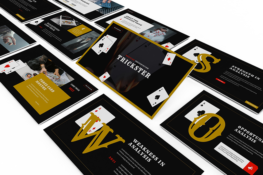 Magician Trick Powerpoint Presentation Template, Presentation Templates