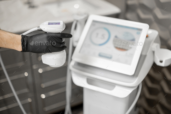 Ultrasound liposuction treatment device in medical clinic Stock Photo ...