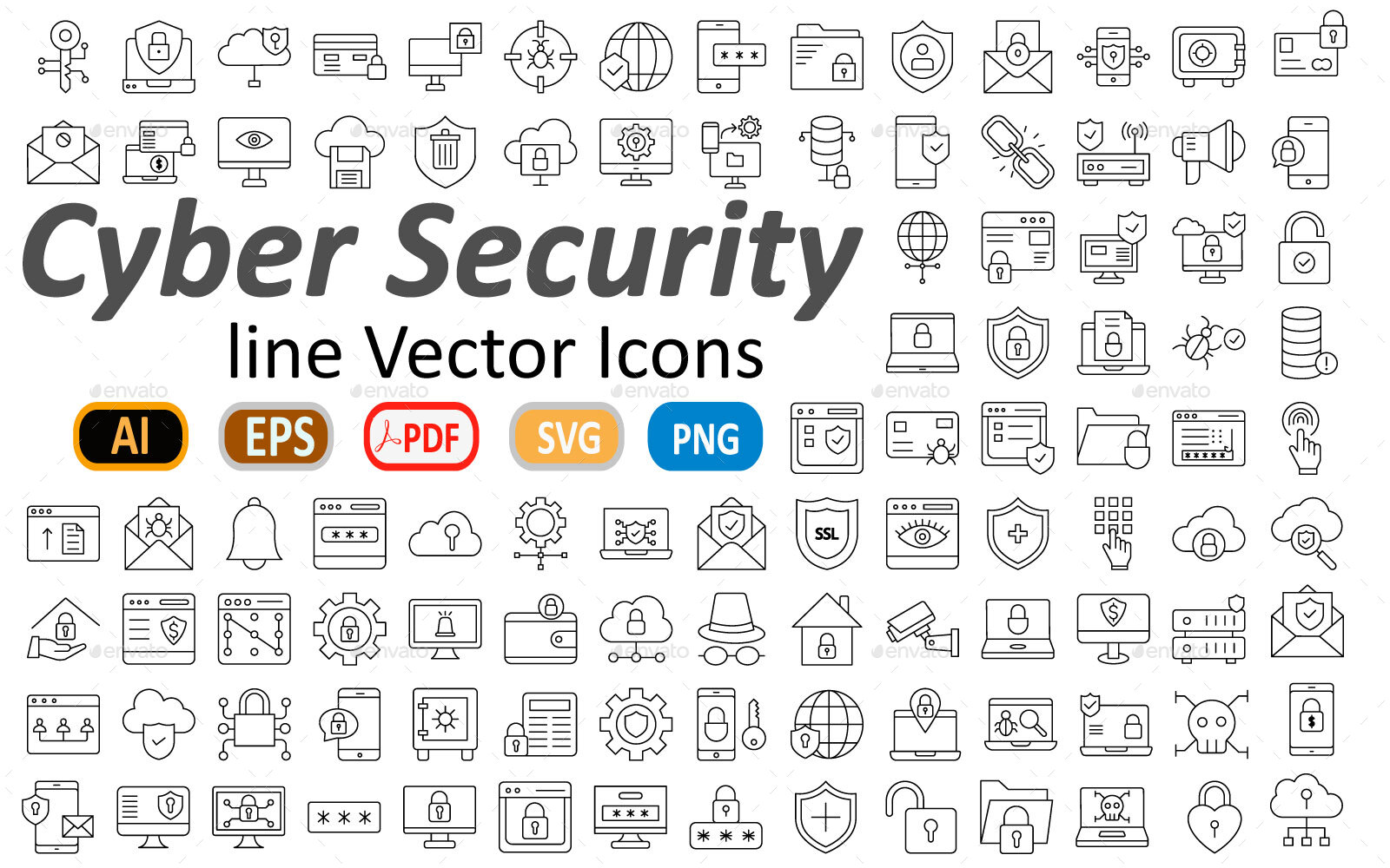 Cyber Security Icons Pack, Icons | GraphicRiver