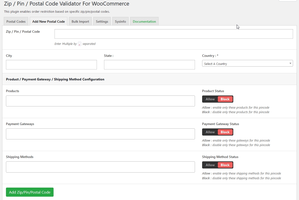 Zip/Pin/Postal Code Validator For WooCommerce by varunsridharan ...