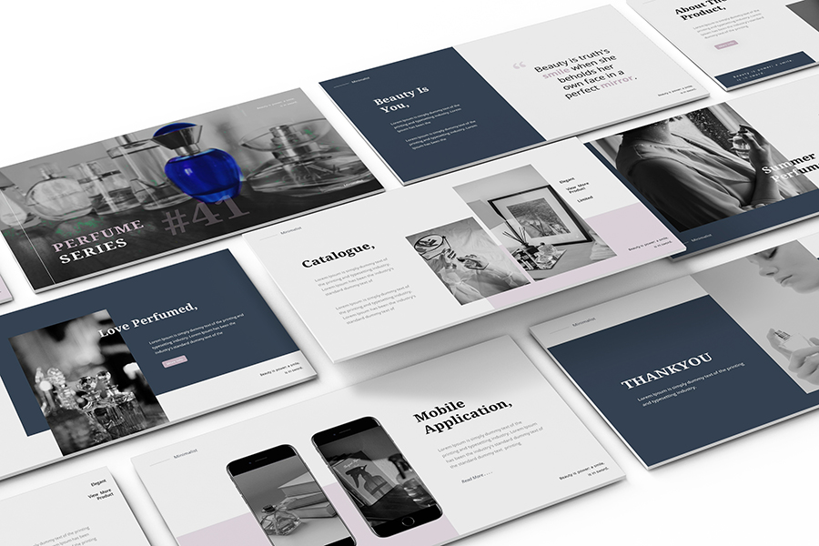 Perfume Series Powerpoint Presentation Template, Presentation Templates