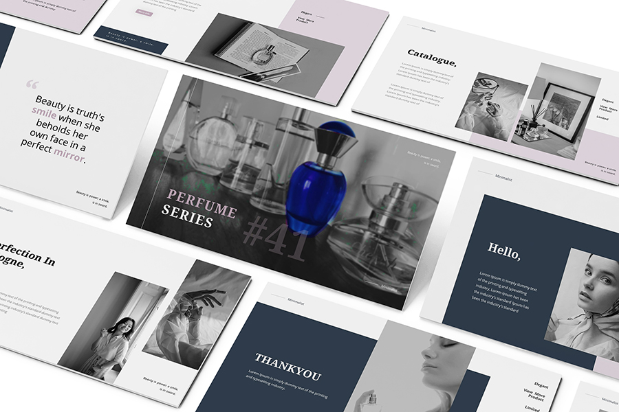 Perfume Series Powerpoint Presentation Template, Presentation Templates