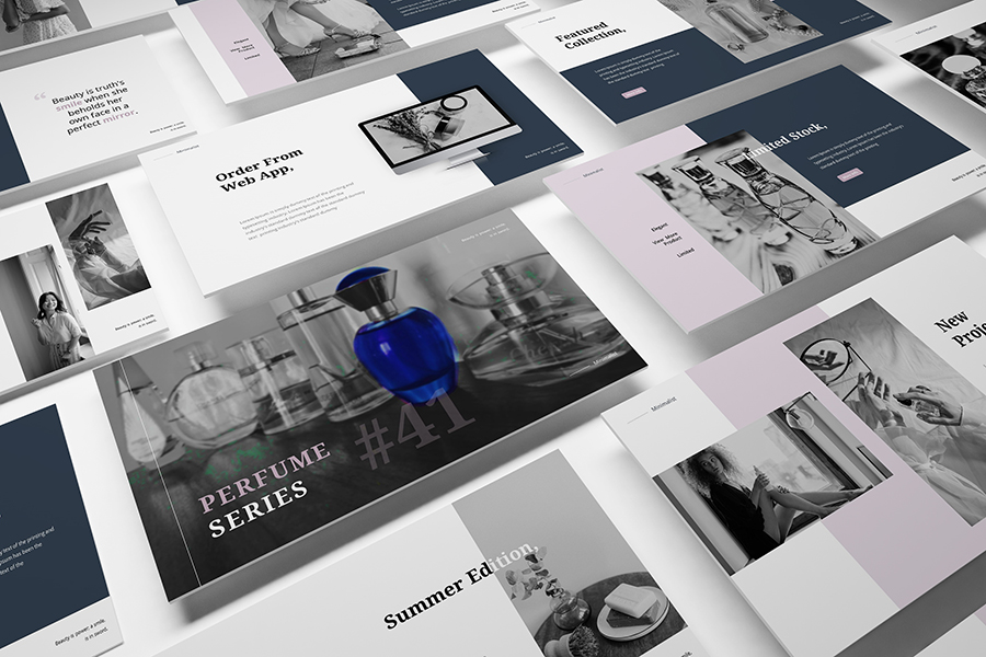 Perfume Series Powerpoint Presentation Template, Presentation Templates