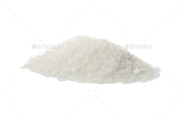 Stack of salt isolated on white background Stock Photo by AtlasComposer