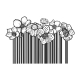 Barcode with Flowers Sketch Vector Illustration by AlexanderPokusay