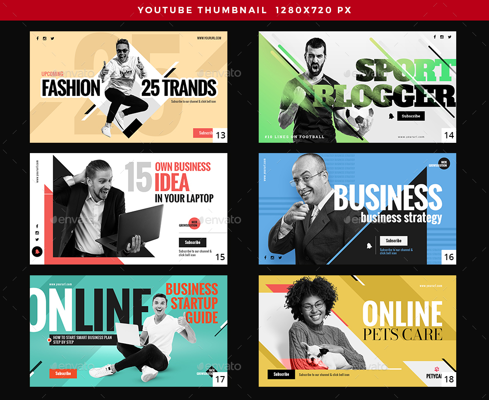 50 Youtube Thumbnail-V9, Web Elements | GraphicRiver