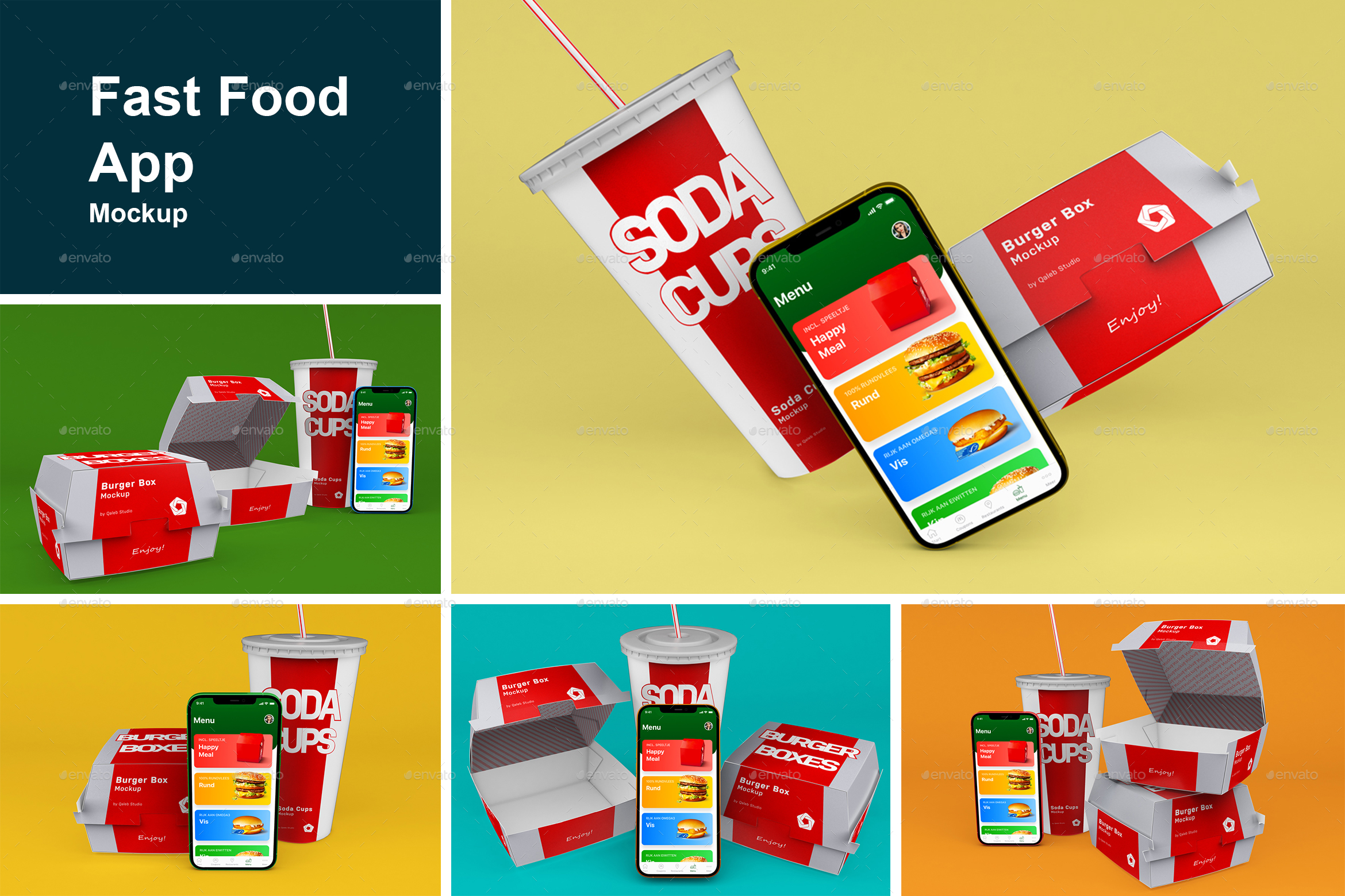 Fast Food App Mockup, Graphics | GraphicRiver