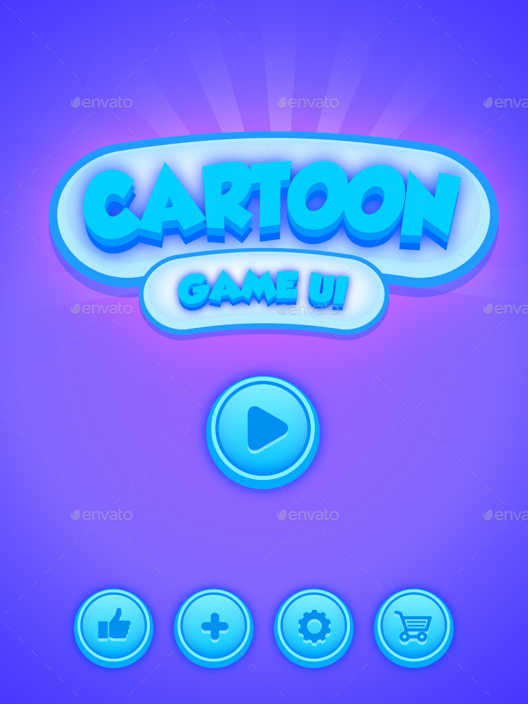 Cartoon Game UI Kit 02, Game Assets | GraphicRiver