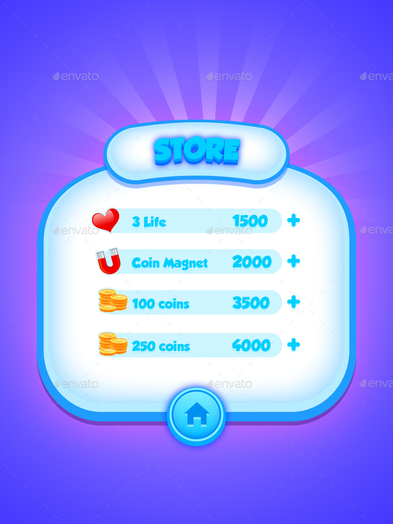 Cartoon Game UI Kit 02, Game Assets | GraphicRiver