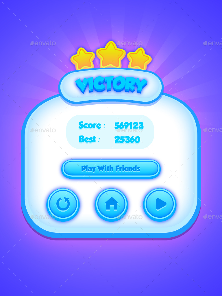 Cartoon Game UI Kit 02, Game Assets | GraphicRiver