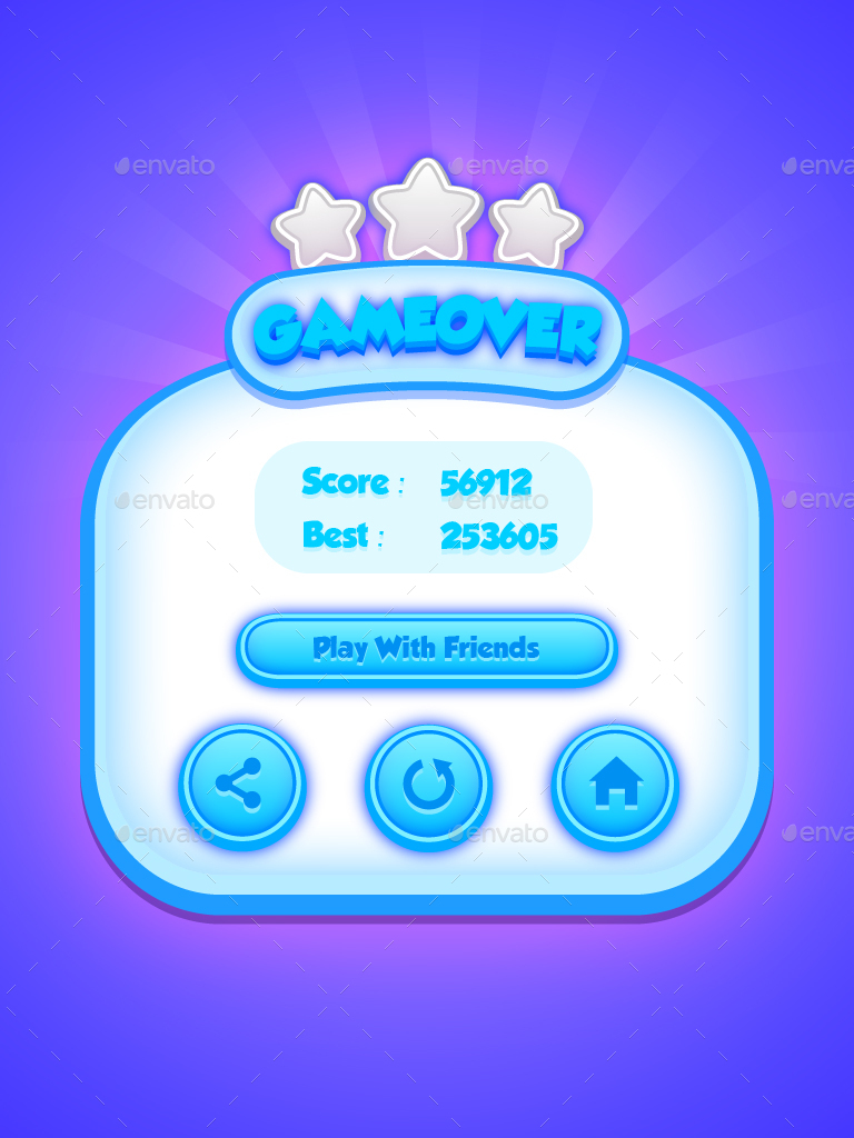 Cartoon Game UI Kit 02, Game Assets | GraphicRiver