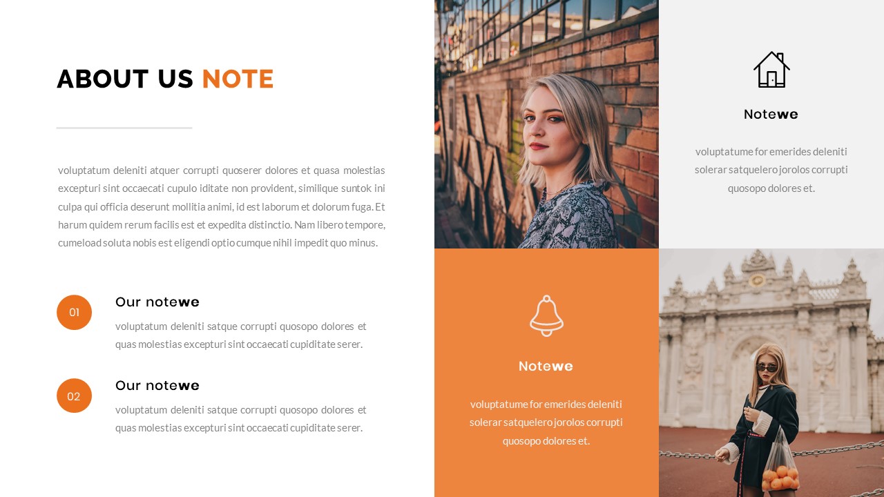 Notewe – Creative & Business Google Slides Template, Presentation Templates