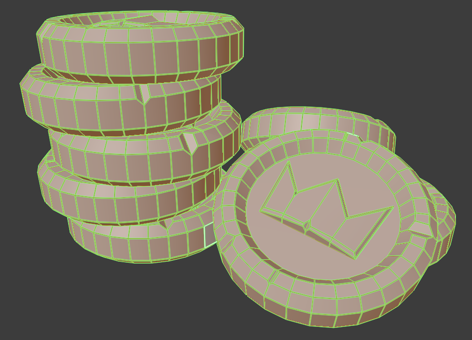 Gold coin Low-poly 3D model by 3D_Kod | 3DOcean