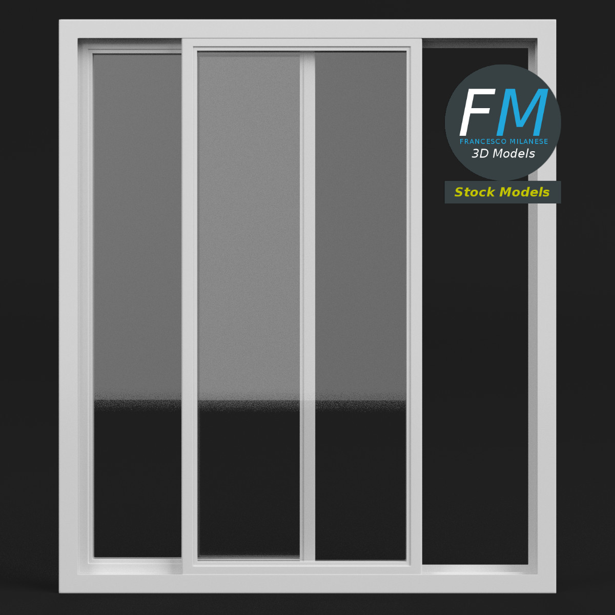 Double rail sliding window by FrancescoMilanese85 | 3DOcean