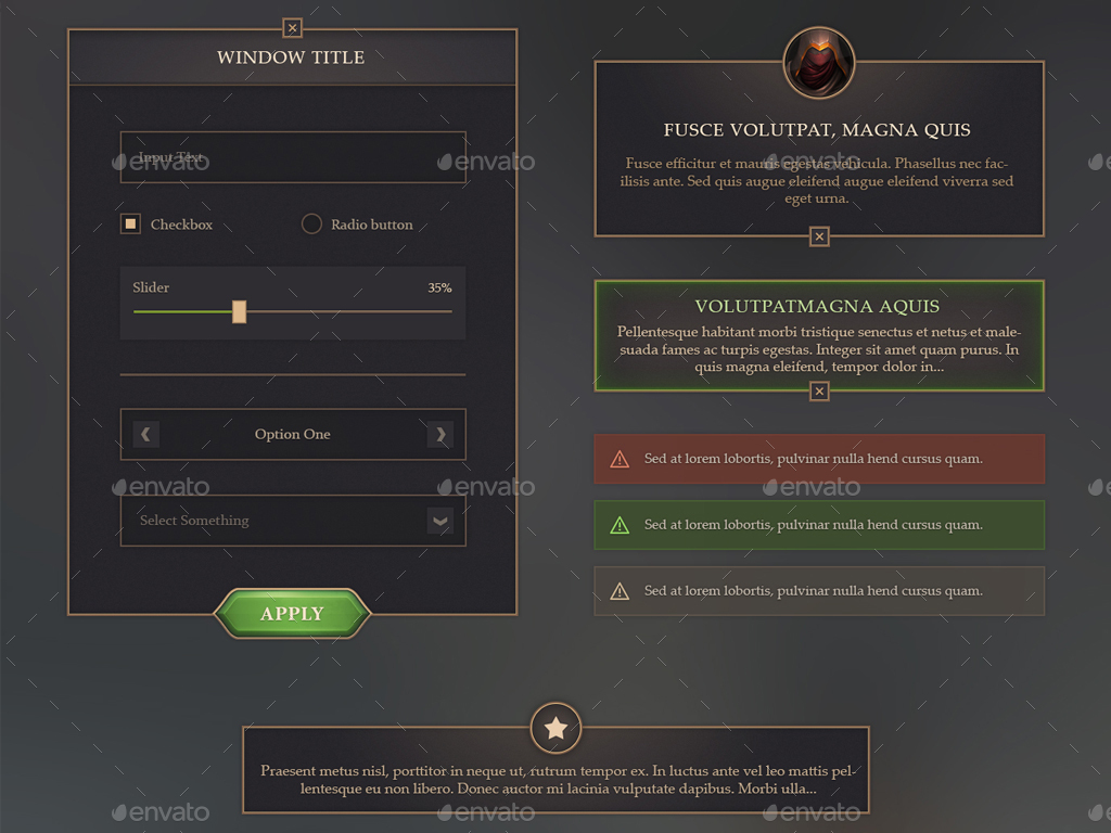 Burning Moon Game UI, Game Assets | GraphicRiver