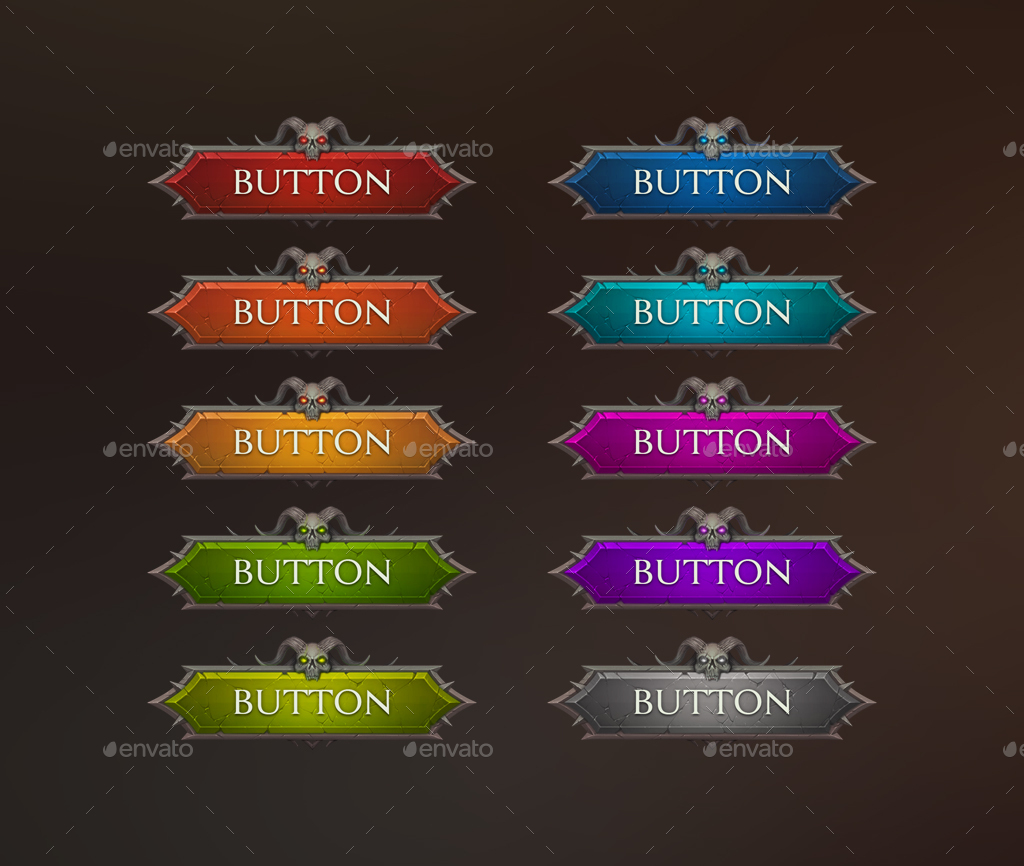 Fantasy Button 11, Game Assets | GraphicRiver