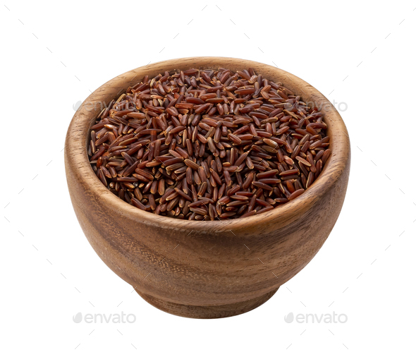 Red rice isolated on white background Stock Photo by xamtiw | PhotoDune