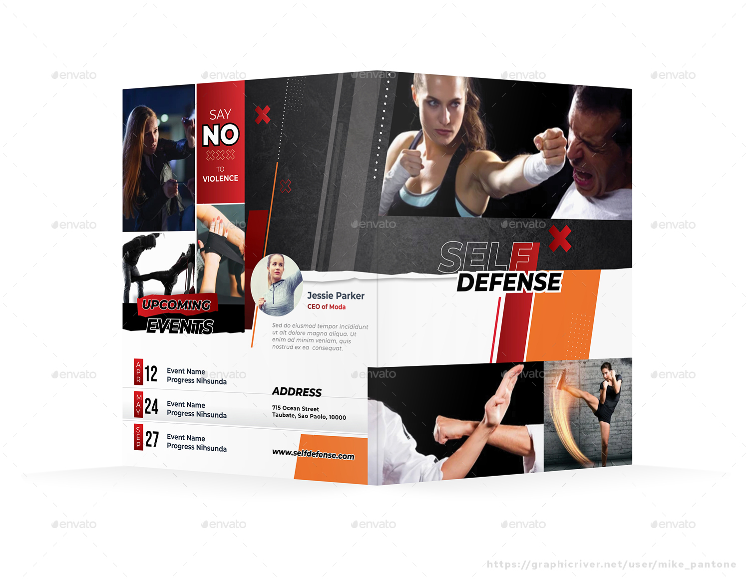 Self Defense Bifold Brochure, Print Templates | GraphicRiver